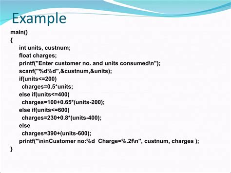 Nesting Of If Else Statement And Else If Ladder Pptx