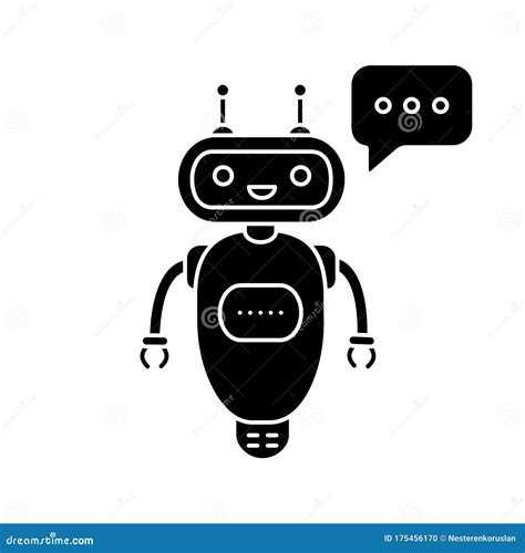Chatbot Typing Answer Glyph Icon Stock Vector Illustration Of Learning Glyph 175456170