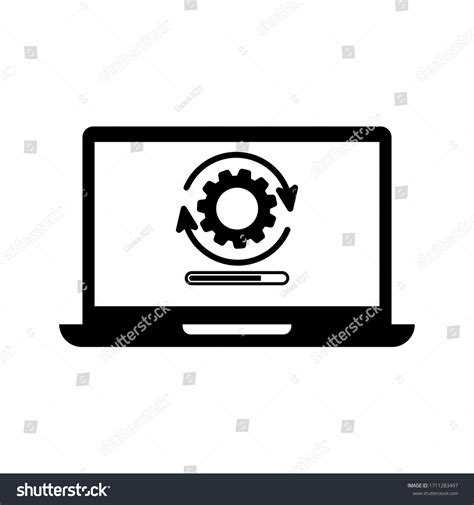 Vektor Stok Loading Process Update System Icon Concept Tanpa Royalti
