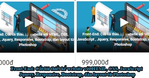 Front End Cốt Lõi Thiết Kế Website Với Html Css Javascript Jquery