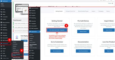 How To Import Demos Bosa Themes
