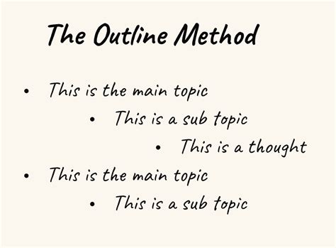 Outline Note Taking Method Pros And Cons