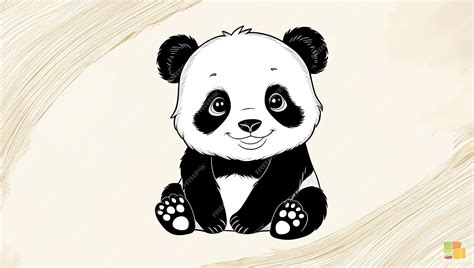 귀여운 판다 검은색과 색 컬러 페이지 대략 스케치 터 프리미엄 Ai 생성 이미지 귀여운 판다 검은색과 색 컬러 페이지 대략 스케치 터 프리미엄 Ai 생성 이미지