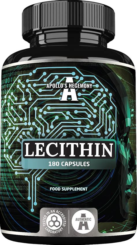 Lecithin 1200mg With Vitamin E High Strength Soy Supplement 180