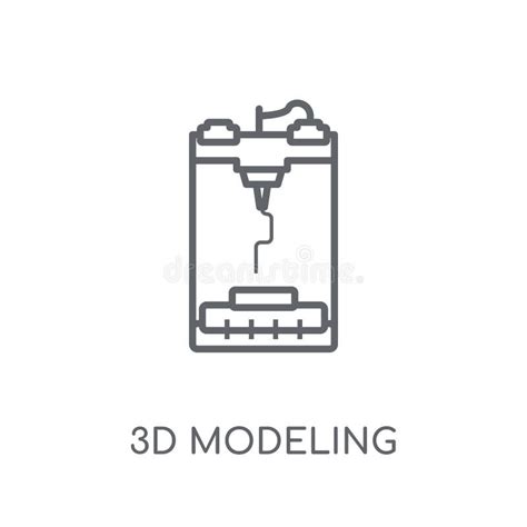 Modeling Linear Icon Modern Outline Modeling Logo Concept On Wh Stock