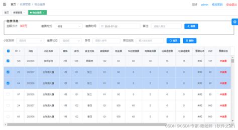 小区物业管理系统需求分析通过对系统的功能进行需求分析可以将小区业务管理后台系统划分为六大模块本节将 Csdn博客