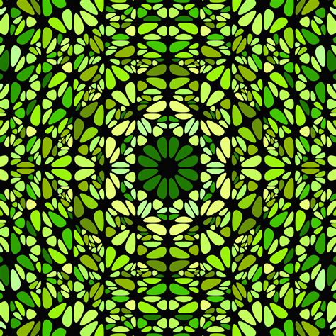Geometrical Abstract Circular Floral Mosaic Pattern Background Design Colorful Psychedelic