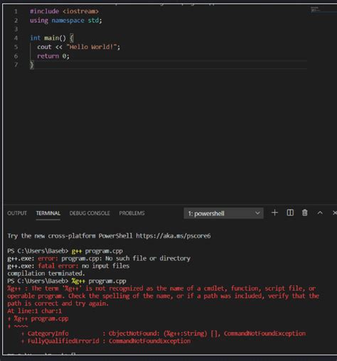 C Gexe Error Programcpp No Such File Or Directory Gexe
