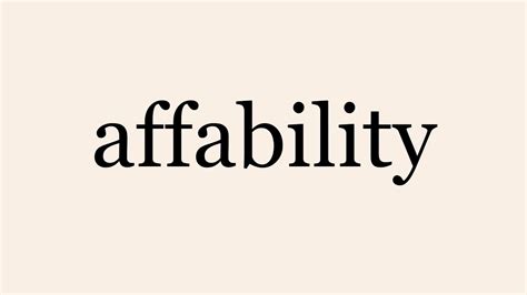 Affability Youtube