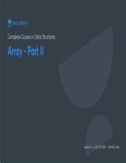 Understanding Arrays In Data Structures Types Declaration And Course Hero