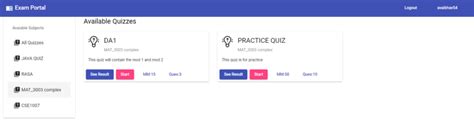 best final project exam portal using springboot angular mysql j2ee