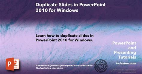 Duplicate Slides In Powerpoint 2010 For Windows