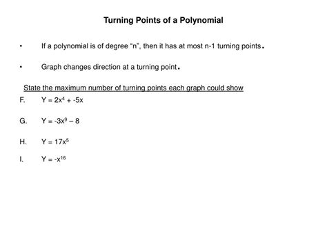 Ppt 2 3 Polynomial Functions And Their Graphs Powerpoint Presentation Id 6677970