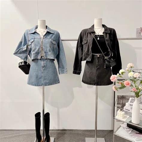 간절기~여름하이틴 슬림핏 여름 오버핏 투웨이 워싱 데님 청 하이웨스트 미니 스커트 2color 이프유마인