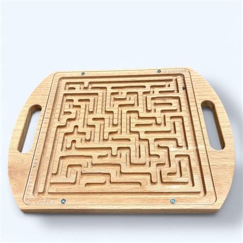 Handcrafted Wooden Marble Maze Game Labyrinth Puzzle Brain Teaser