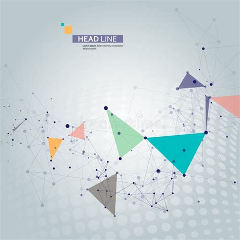 Connect Triangle Structure Abstract Circle Banner Decorative Design