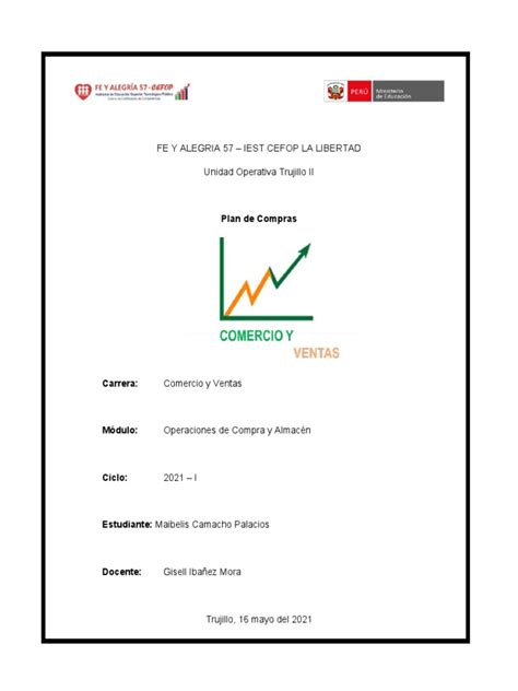 Ejemplo Plan De Compras Sesión 05 Pdf Alimentos Comida Y Bebida