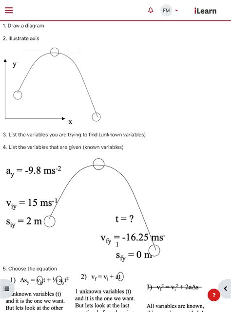Projectile Motion Projectiles I Learn PHAR Draw A Diagram Illustrate Axis List