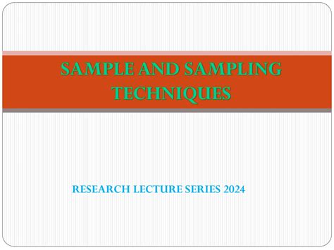 SOLUTION: Sample and sampling methods - Studypool