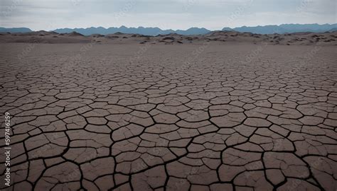 Dried Up Earth Of An Empty Water Reservoir Water Crises Created With