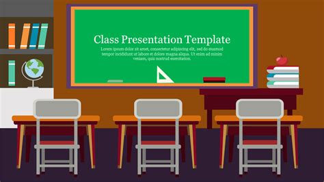 Attractive Class Presentation Template Slide Powerpoint