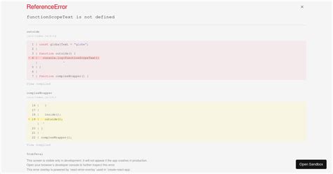 Scope Chain Codesandbox