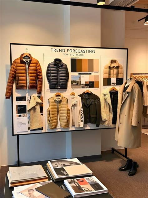 Trend Forecasting Board In A Fashion Showroom Stock Illustration