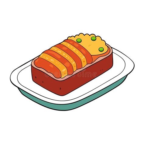 Bacon Cheddar Meatloaf A Dish Served Atop Roasted Vegetables Stock