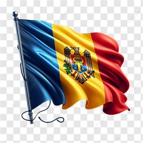 몰도바는 흰색 배경 컷아웃 경로에 돛대가 있는 깃발을 흔들고 있습니다 몰도바 돛대와 깃발을 흔들며 컷아웃 경로가 있는 흰색 배경에 Png 일러스트 및 이미지 에 대한