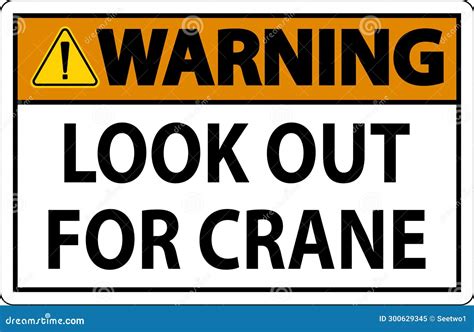 Warning Crane Overhead Symbol Sign Vector Illustration Isolate On White Background Label