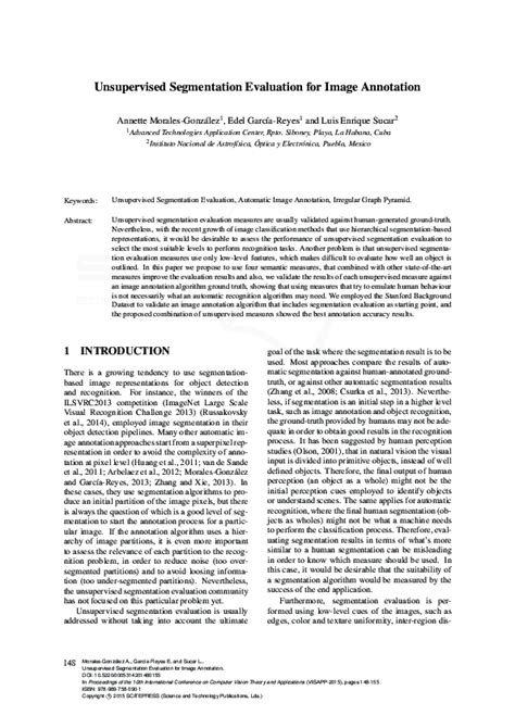 Pdf Unsupervised Segmentation Evaluation For Image Annotation