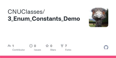 Github Cnuclasses3enumconstantsdemo