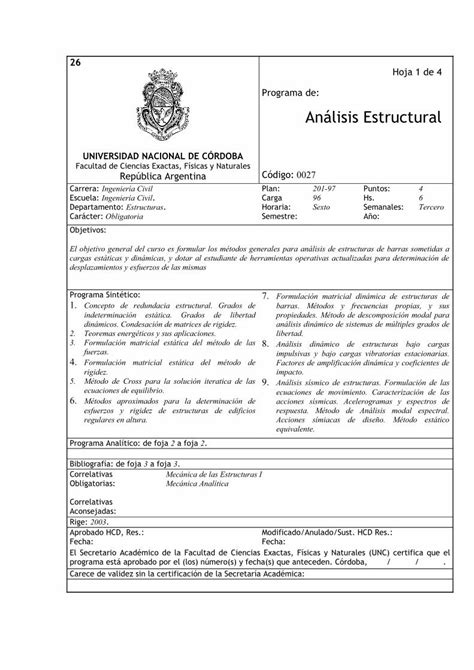 (PDF) Análisis Estructural - Escuela de Ingenieria · PDF fileFormulación matricial estática del ...