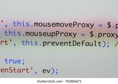 Real Java Script Code Developing Screen Stock Photo Shutterstock