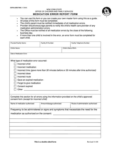 Medication Error Reporting Form Fill Out And Sign Online Dochub
