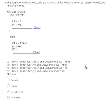 solved 11 the output of the following code is 2 4 which of
