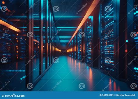 a server room with connectivity and computing capabilities networking