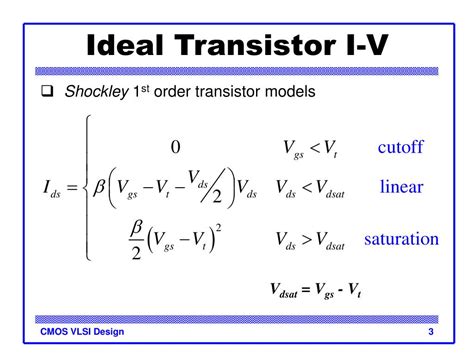 PPT Introduction To CMOS VLSI Design Nonideal Transistors PowerPoint Presentation ID