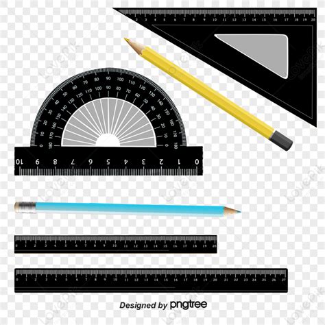 Ruler Triangle Protractor Pencils Png Image And Clipart Image For Free Download Lovepik