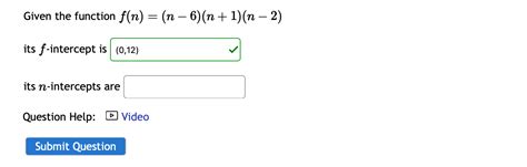 solved given the function f n n−6 n 1 n−2 its