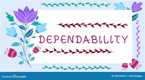 Hand Writing Sign Dependability Concept Meaning Capable Of Being