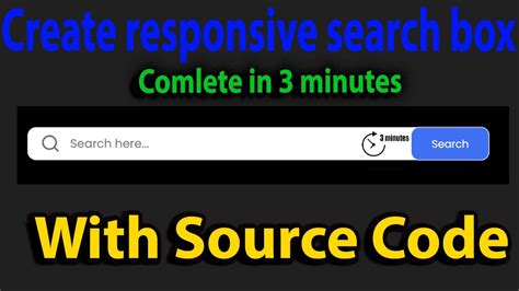 How To Make A Responsive Search Bar In HTML And CSS Create Responsive Search Bar