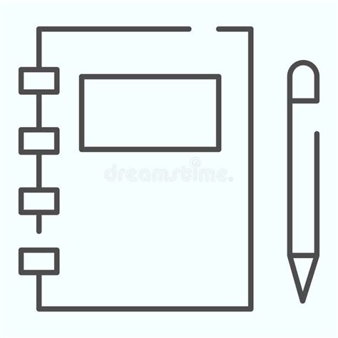 Thin Line Notepad Pen Icon Stock Illustrations 2072 Thin Line Notepad Pen Icon Stock