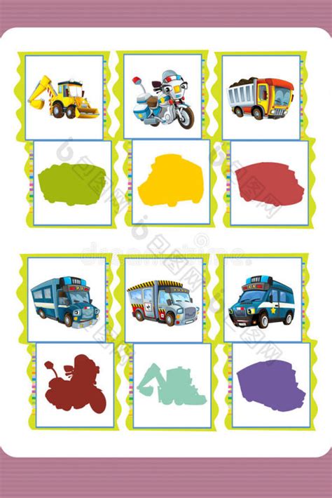 卡通猜谜游戏为小孩子与彩色消防员车辆连接 包图企业站
