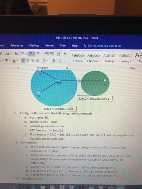 Solved Int 1450 Ch 7 Hw Lab Lpv4 Word Out References