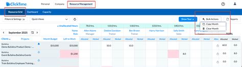 Bulk Actions In The Resource Grid Clicktime Support