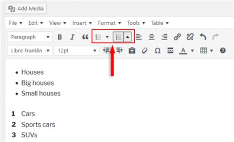 How To Create Nested Lists In Wordpress Using Indent Or Html Themeskills