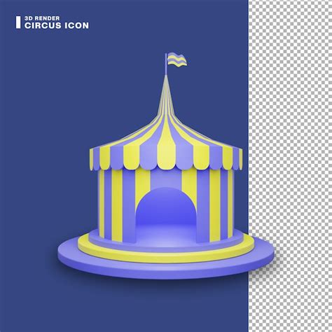 Premium Psd 3d Rendering Circus Icon