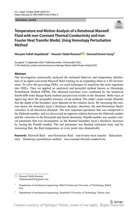 Temperature And Motion Analysis Of A Rotational Maxwell Fluid With Non Constant Thermal