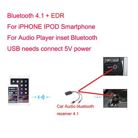 Biurlink автомобильный Aux Usb Панель Aux приемник 4 1 Беспроводной Bluetooth приемник 3 5 мм